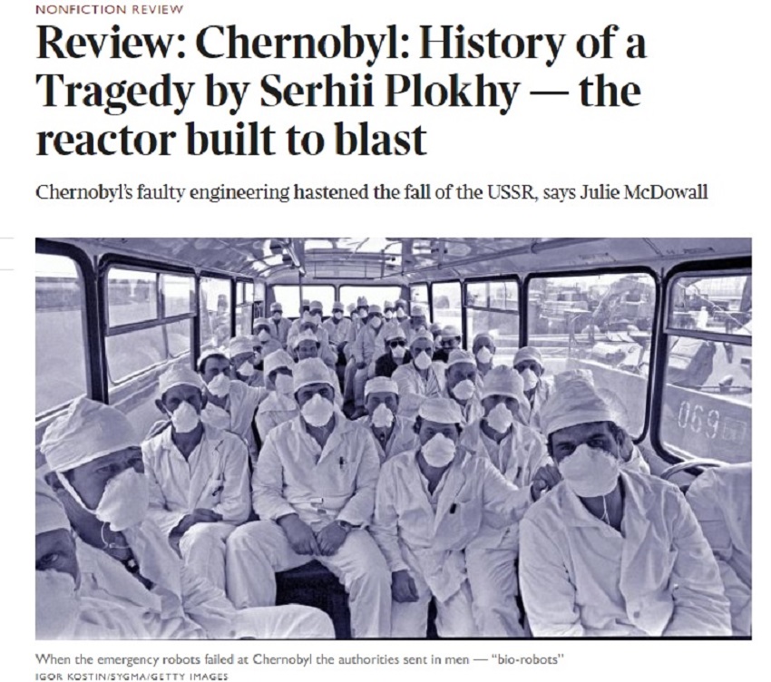 Review of Chernobyl: History of a Tragedy, The Times - Julie McDowall